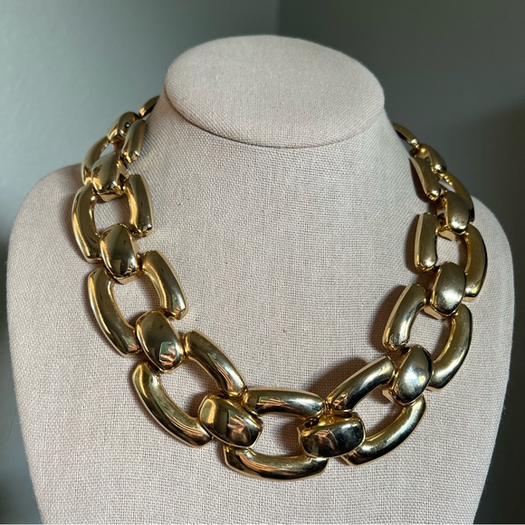 Jewelry | Chunky Gold Tone Vintage Style Statement Costume Estate Chain ...